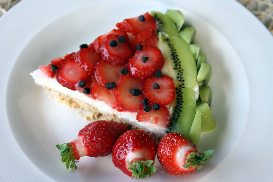 Ricetta Cheesecake Fredda con Fragole e Kiwi - Watermelon Cheesecake!